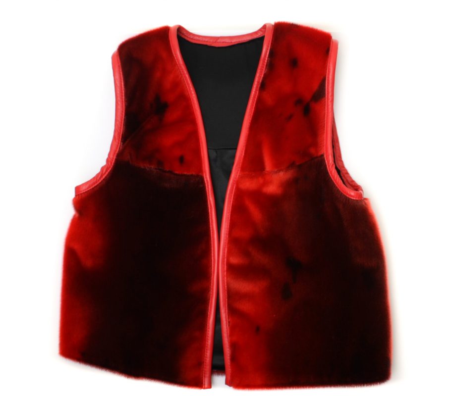 Red Sealskin Vest - Proudly Indigenous Crafts & Designs