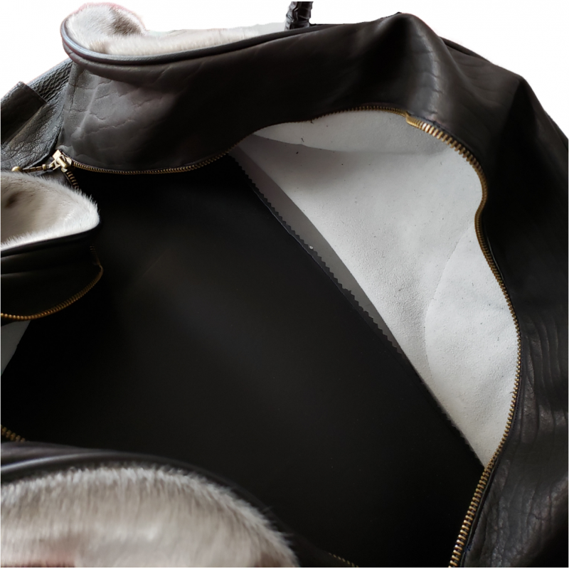 Bison & Seal Fur Carrying Bag - Proudly Indigenous Crafts & Designs