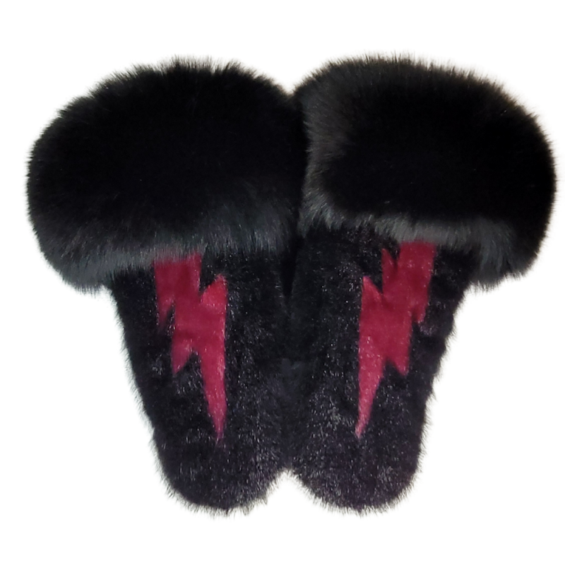 Sealskin Lightning Bolt Gauntlets - Proudly Indigenous Crafts & Designs