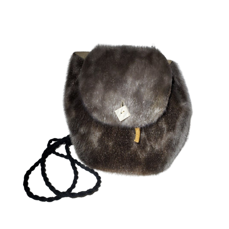 (Sold)Ring Seal Skin And Moosehide Bottom Purse
